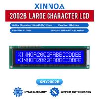 China 2002B 20x2 Character LCD Module Blue Film White Letters ST7066U COB 186.4x43.25mm for sale