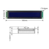 China Blue Film White Letters 2002K-1 Character LCD Module 2002 Long Strip Type Built In Module With Led Backlight for sale