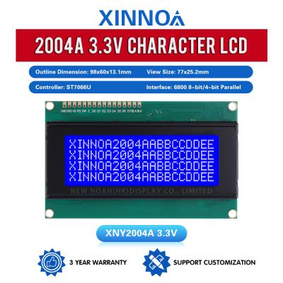 China Blue Film White Letters 2004A 3.3V Character LCD Module 4*20 Support Customized Language ST7066U Spot Module for sale