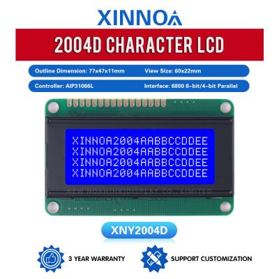 China 2004D LCD Module 4x20 Blue Film White Letters 77x47mm ST7066U COB Display for sale