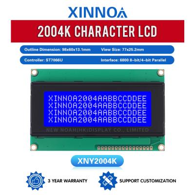China Blue Film White Letters 2004K Liquid Crystal Display 4*20 Wide Angle Intelligent Electronic LCD Module for sale