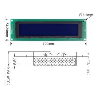 China Industrial 4x40 Character Display Module 4004A5 ST7066U LED Backlit 190x54mm for sale