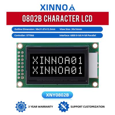 China BTN 0802B Character LCD Display Module 8x2 ST7066 Controller 16 Pin COB 58x31.87mm for sale