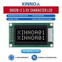 China BTN Black Film 0802B-2 3.3V Character Display Screen 0802 LCD 14 PIN Character Dot Matrix Screen for sale