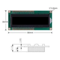 China BTN Black Film 1602A-13 Character Display Screen 1602 LCD ST7066U Multi Language Module COB LCD Module for sale