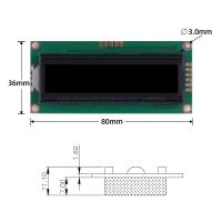 China BTN Black Film 1602A-19 Character Display Screen 1602 5V AIP31068 Multi Language Module COB LCD Module for sale