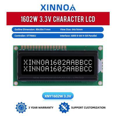 China 1602W 3.3V STN LCD Display Module 80x30x11mm 16PIN Graphic Dot Matrix Black Film for sale