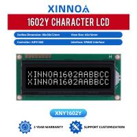 China BTN 1602Y Serial Port LCD Module 2x16 8PIN AIP31068 1602 Cob Monochrome Character Screen 80x30mm for sale