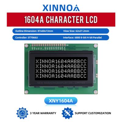 China 1604A Character LCD Module 16x2 ST7066U Controller 87x60x13mm COB Black Film Display for sale