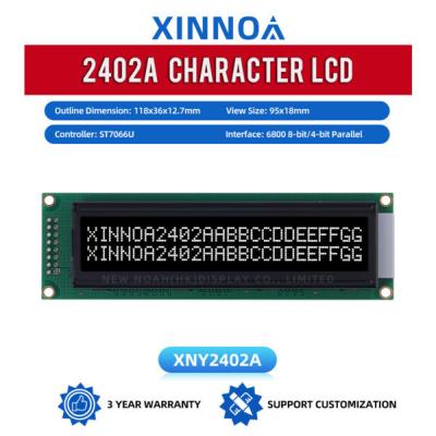 China 2402A 24x02 COB Monochrome Character LCD Display Module ST7066U 118x36x12.7mm for sale