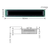 China BTN 4002A LCD Character Display Module 2x40 182x33mm COB ST7066U 16PIN for sale