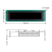 China BTN 4004A3 4x40 Character LCD Module ST7066U COB Display 190x54mm Parallel Port for sale