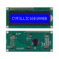 China Cyrillic 1601A Character LCD Display Module 80x36mm Blue Film White Letters COB ST7066 for sale