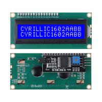 China Cyrillic 1602A IIC Adapter Board 80x36x11mm ST7066 Controller Character Display Screen for sale