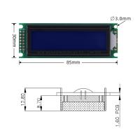 China Cyrillic Blue Film White Letters 1602B1 Multiple Font Character Screen LCD LCM Module Multi Language for sale
