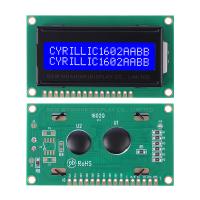 China Cyrillic 1602Q Blue Film White Letters LCD Display Module 16x02 I2C Adapter ST7066U COB for sale