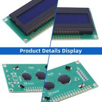 China Cyrillic 1602Q Blue Film White Letters LCD Display Module 16x02 I2C Adapter ST7066U COB for sale