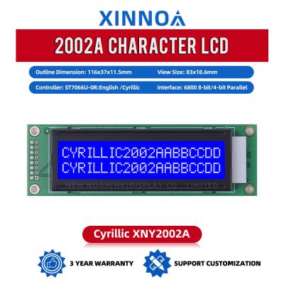 China Cyrillic 2002A 20x2 Character LCD Display Module ST7066U Controller 116x37x11.5mm for sale