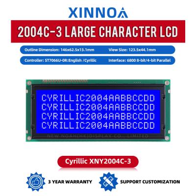 China Cyrillic 2004C-3 LCM LCD Display Module 20x4 Characters ST7066U Controller 146x62.5mm for sale