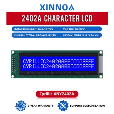 China Cyrillic 2402A LCD Display Module 118x36x12.7mm COB ST7066U 24x02 Character Screen for sale