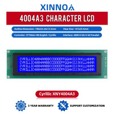 China Cyrillic 4004A3 40x4 Character LCD Module ST7066U COB 190x54mm Parallel Port for sale