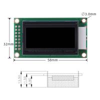 China Cyrillic 0802B COB LCD Display Module 58x31.87mm Black Film Character for sale