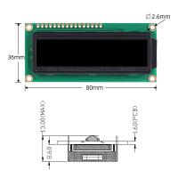 China Cyrillic BTN Black Film 1602B REV.C Side Backlight Character Screen Character Display for sale