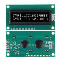 China Cyrillic 1602C2 84x44mm COB Character Display Module ST7066U 16x02 Monochrome LCD for sale
