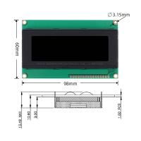 China Cyrillic BTN Black Film 2004K Wide Angle Intelligent Electronic LCD Module Character Display Screen for sale