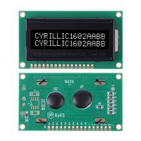 China Cyrillic 1602Q Character LCD Module 16x2 ST7066U Controller I2C Adapter Black Film FSTN 65.4x36.6mm for sale