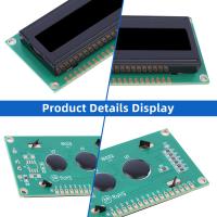 China Cyrillic 1602Q Character LCD Module 16x2 ST7066U Controller I2C Adapter Black Film FSTN 65.4x36.6mm for sale
