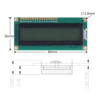 China Cyrillic Gray Film 1602A 3.3V LCD Display Screen Controller ST7066U Support Scheme Development for sale
