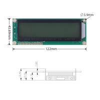 China Cyrillic 1602B LCD Display Module 122x43.69mm ST7066U Controller COB Type for sale