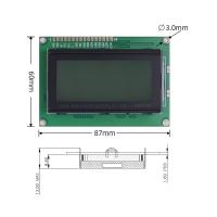 China Cyrillic 1604A Character LCD Display Module 87x60x13mm ST7066U Controller COB for sale
