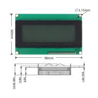 China Cyrillic Gray Film 2004K Character LCD Interface Module ST7066U Liquid Crystal Display for sale