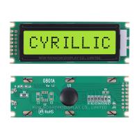 China Cyrillic 0801A Character LCD Screen 85x29x12mm COB ST7066U High Quality Display for sale