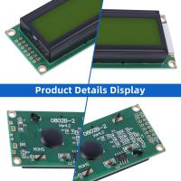 China Cyrillic 0802B-2 3.3V Character LCD Display Module 58x32x13.5mm ST7066 Controller for sale