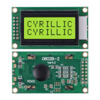 China Cyrillic 0802B-2 8x2 Character LCD Display Module with ST7066 Controller 58x32x13.5mm for sale