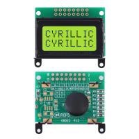 China Cyrillic 0802C 8x2 Character LCD Module COB Display 40x29mm ST7066U Controller for sale
