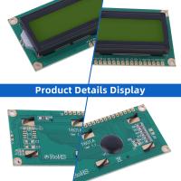 China Cyrillic Yellow Green Film 1601A Character Dot Matrix Screen 16X1 Support Scheme Development for sale