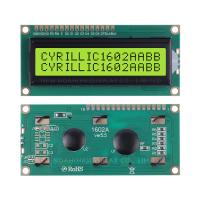 China Cyrillic 1602A Character Dot Matrix LCD Module 80x36mm Yellow Green Display for sale