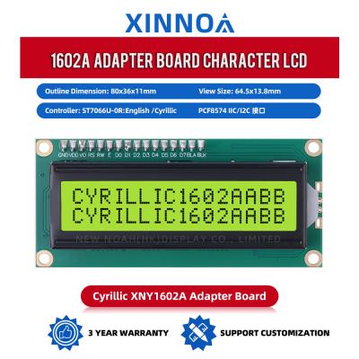 China Cyrillic 1602A IIC Adapter Board 80x36mm COB LCD Display Module 16x02 for sale