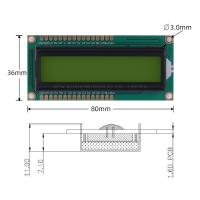 China Cyrillic 1602A-13 16x2 Character LCD Display Module 80x36mm COB ST7066U for sale
