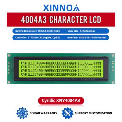 China Cyrillic Yellow Green Film 4004A3 Character LCD Module Interface Module ST7066U LED Backlight for sale