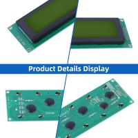 China Cyrillic Yellow Green Film 4004A3 Character LCD Module Interface Module ST7066U LED Backlight for sale