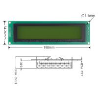 China Cyrillic 4004A5 40x4 Character LCD Display Module ST7066U COB 190x54mm for sale