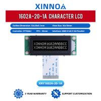 China DFSTN Black Film 1602 LCD Module 53x20x8.1mm ST7066U Controller 2x16 Monochrome Display for sale