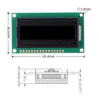 China 16x2 Character LCD Display Module 1602Q ST7066U 65.4x36.6mm COB Black Film for sale