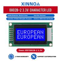 China European 0802B-2 3.3V Character LCD Display Module 58x32mm ST7066 Controller COB for sale