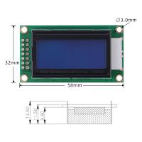 China European 0802B-2 3.3V Character LCD Display Module 58x32mm ST7066 Controller COB for sale